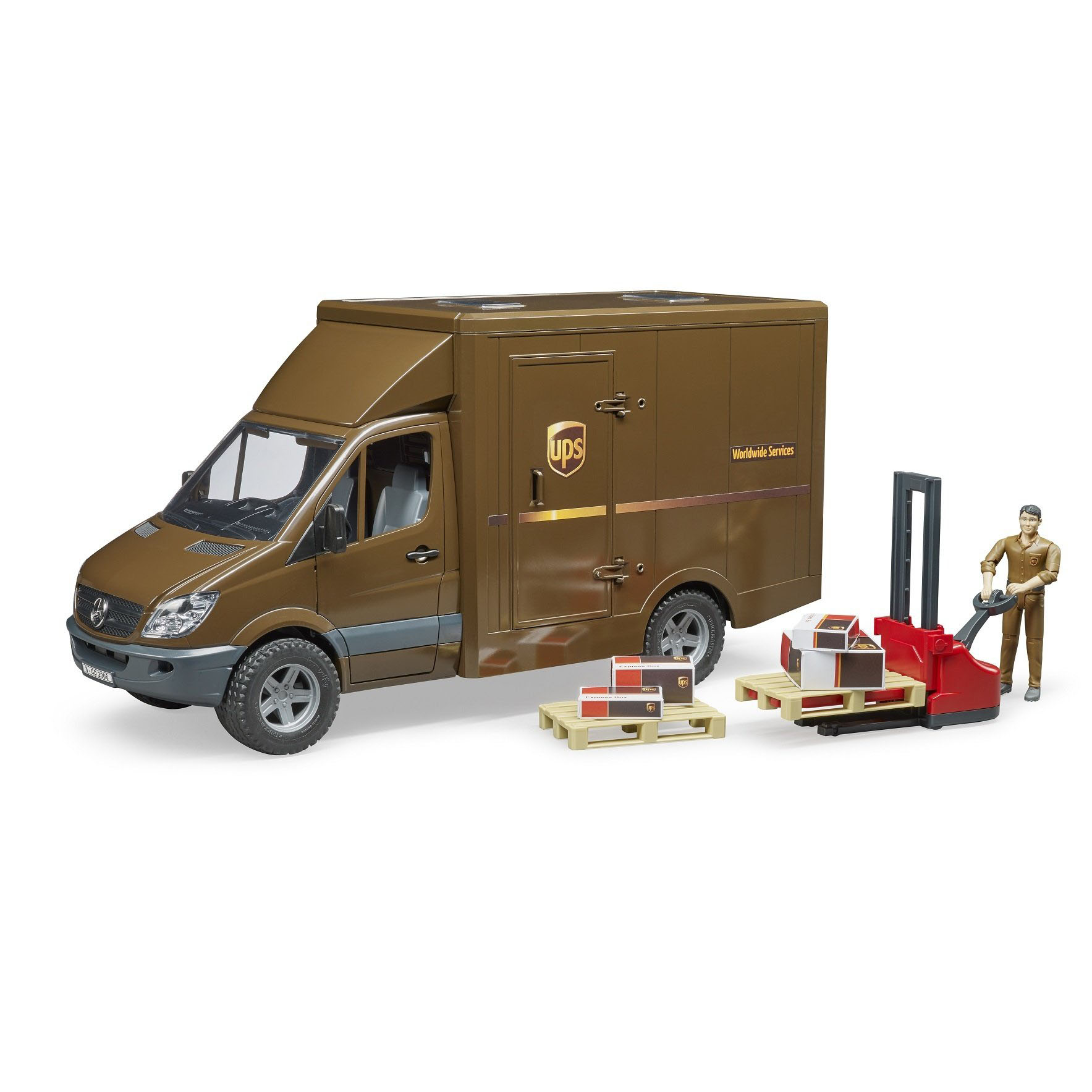 Paniate - Mercedes Benz UPS + Autista con Transpallet Bruder in offerta ...