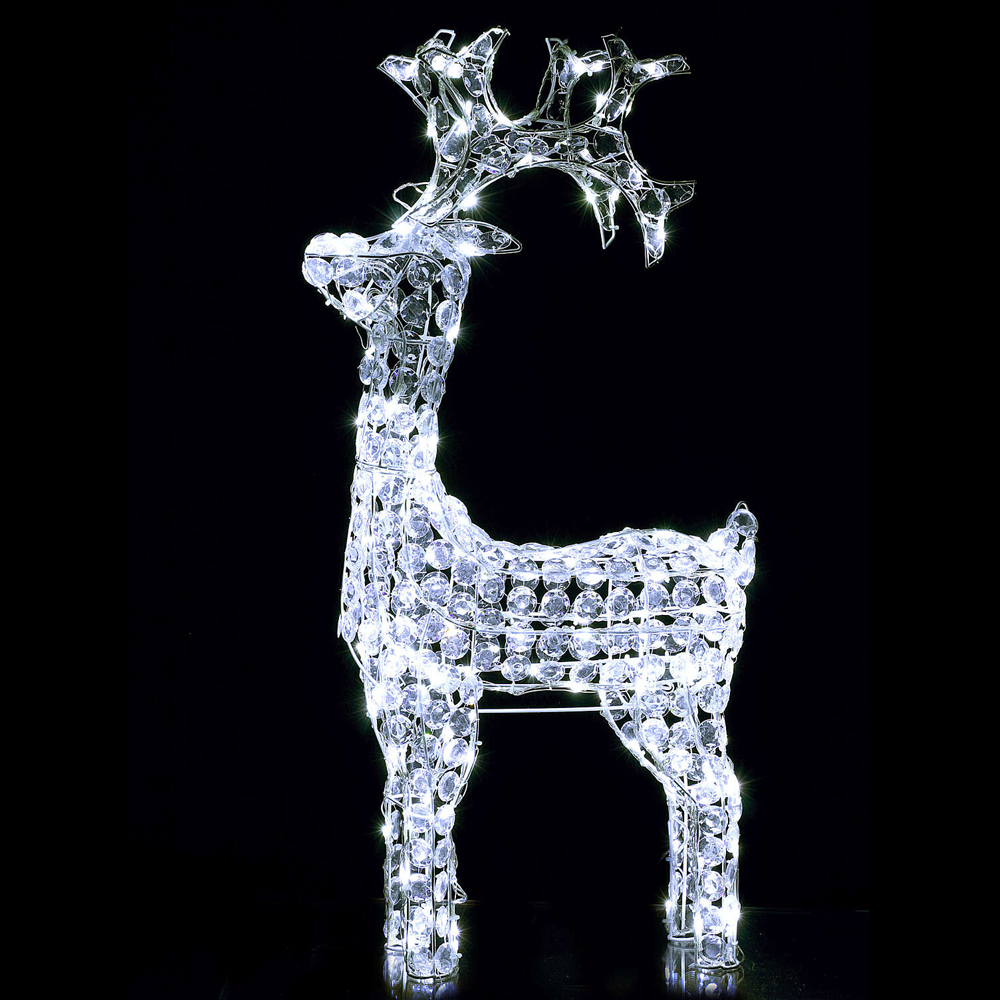 Paniate - Renna 3D Luminosa 200 LED Luce Fredda 115 cm di Prequ