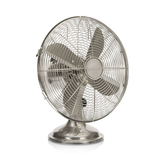 Paniate - Ventilatore da Tavolo Retro Ø30cm Finitura in Nickel Princess ...
