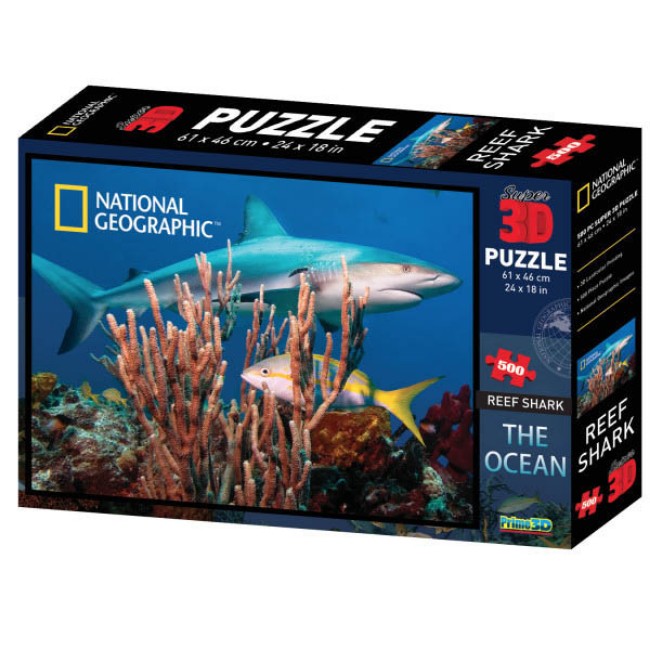 Paniate - National Geographic Puzzle 3D 500 pezzi The Ocean Reef Sharks ...