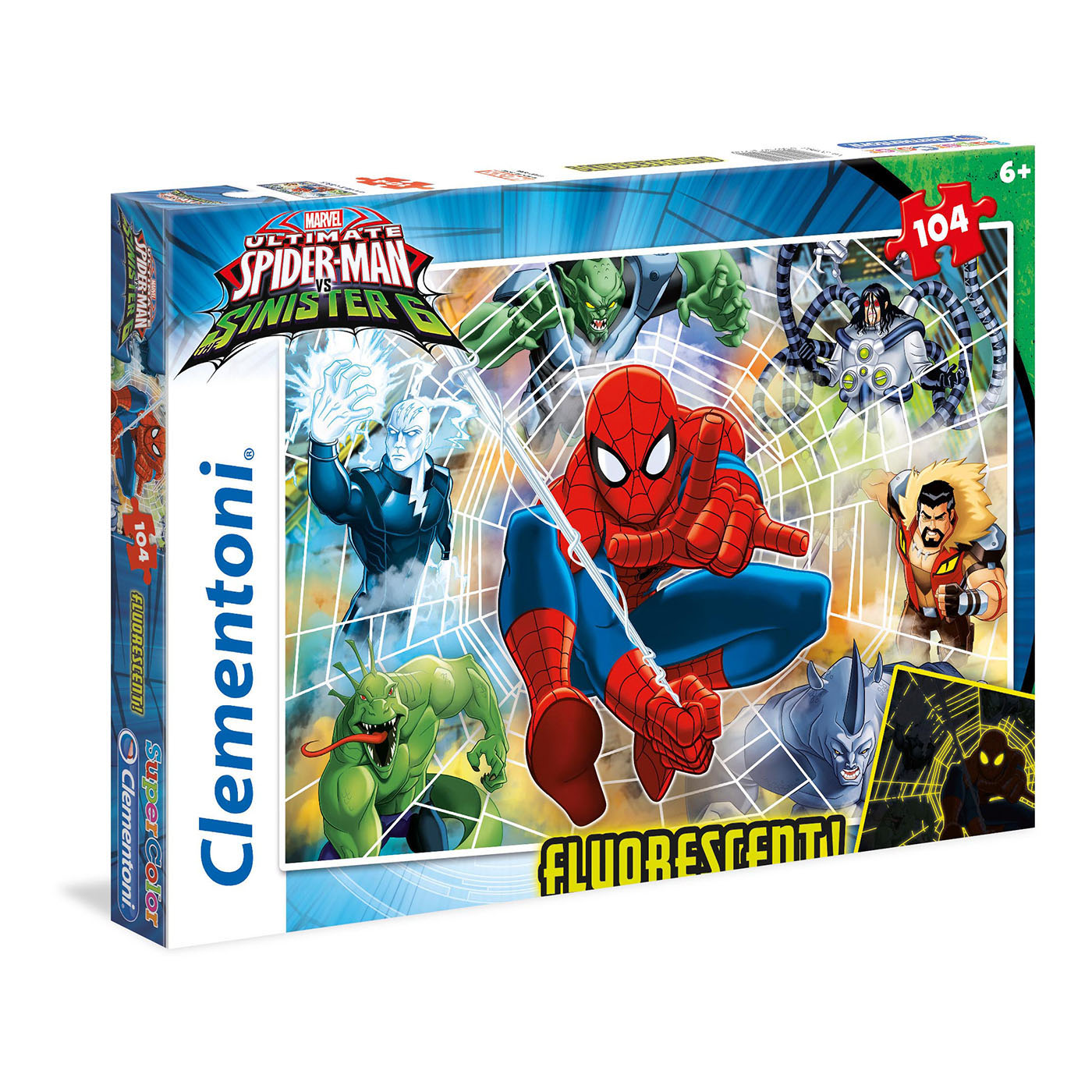 Paniate - Puzzle 104 Spiderman Fluorescent Puzzle Clementoni in offerta ...