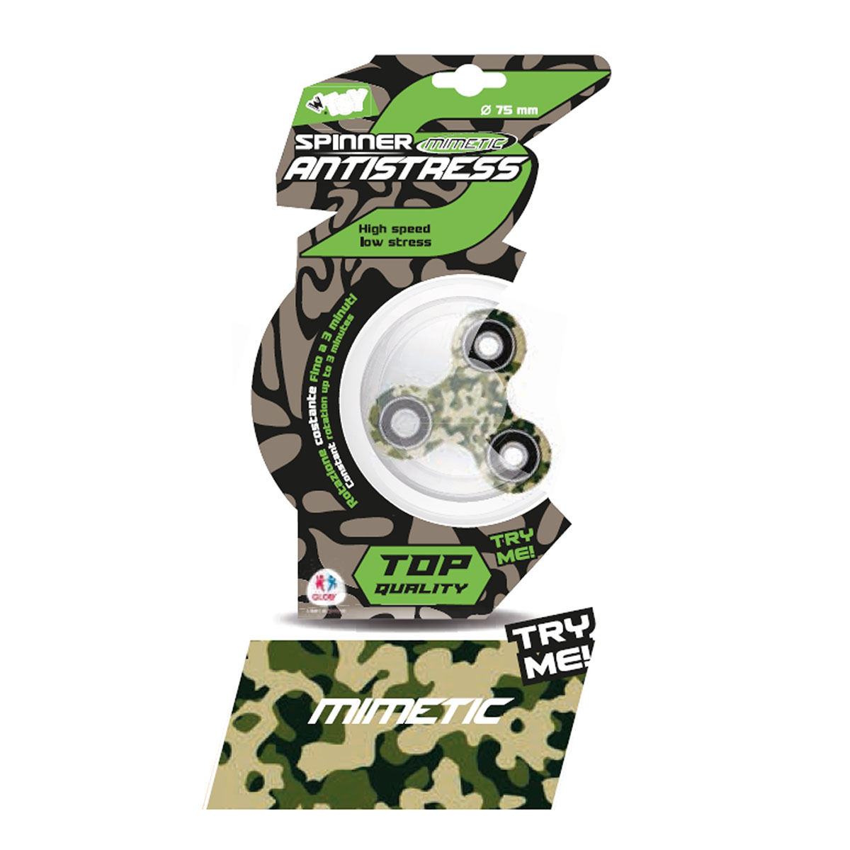 Paniate - Fidget Spinner Anti-Stress Military Globo in offerta da Paniate