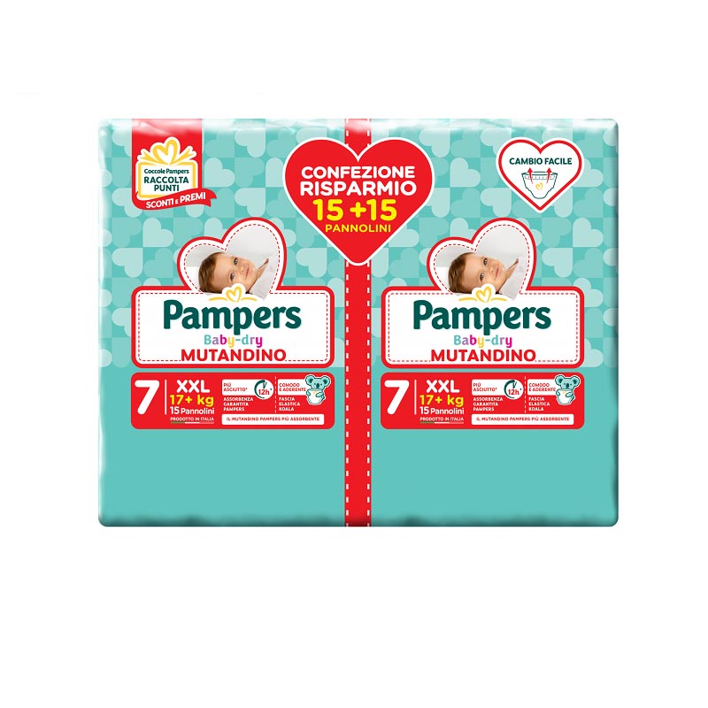 Paniate - Pannolini Mutandina Baby Dry XXL 7 - 30 pezzi di Pampers