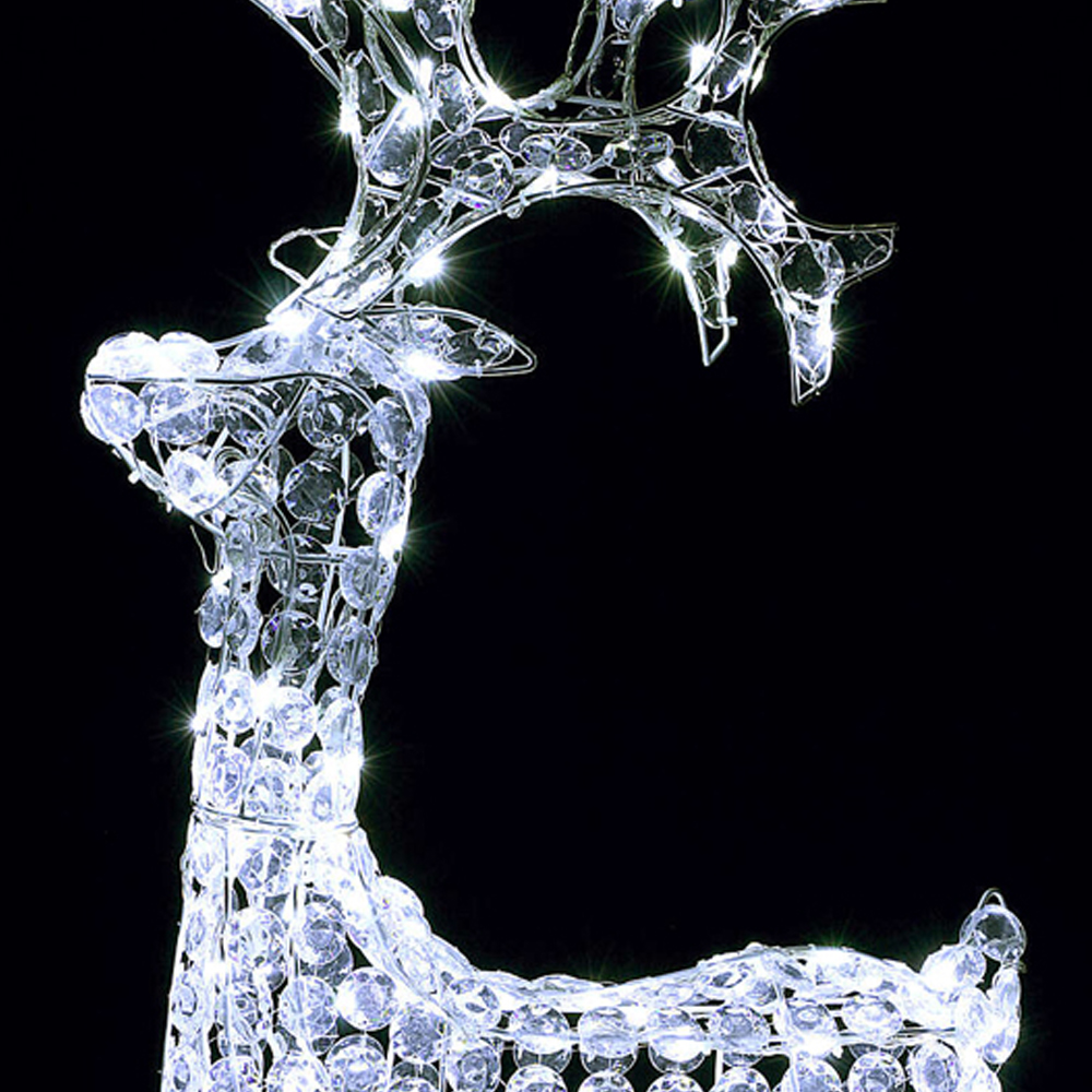 Paniate - Renna 3D Luminosa 200 LED Luce Fredda 115 cm di Prequ