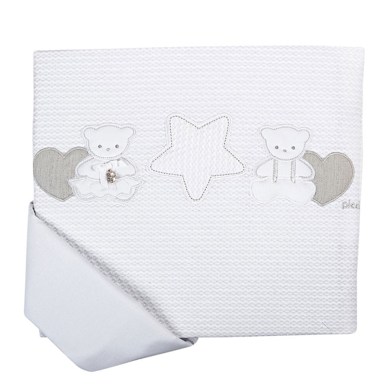 Paniate - Picci Coperta in Cotone Piquet Ricamata per Lettino di Picci