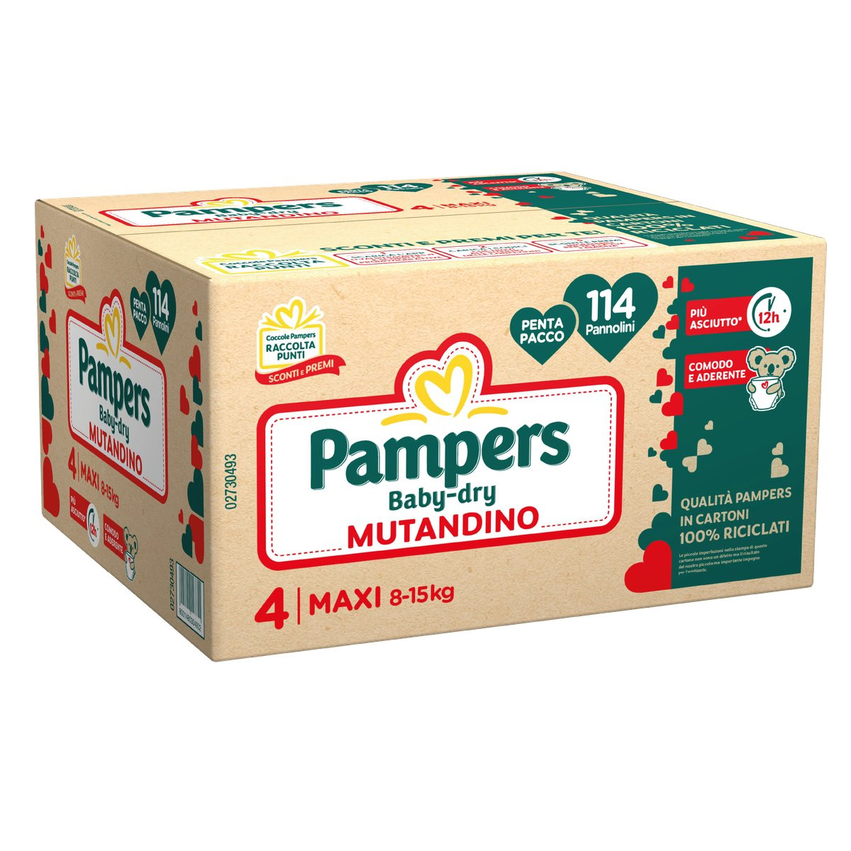 Paniate - Pampers Pannolini Mutandina Baby Dry 4 Maxi Multipack da 114 ...