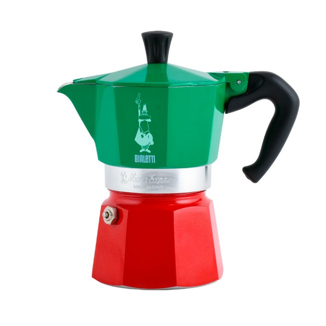 Paniate - Bialetti Caffettiera Moka Express Tricolore 3 Tazze