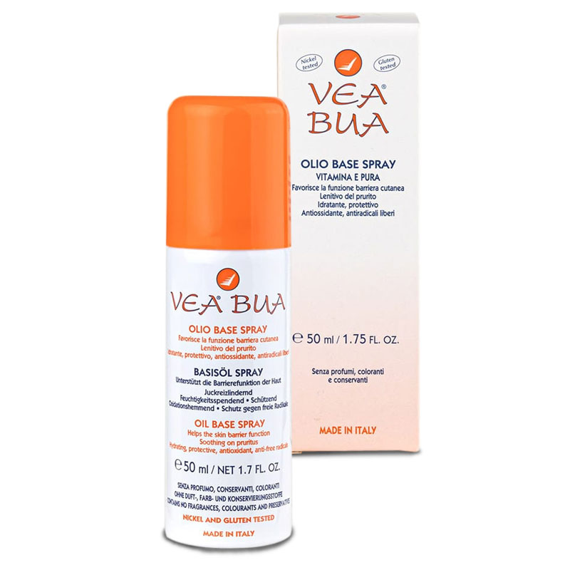 Paniate - Vea Bua Spray Olio Base con Vitamina E per Pelli Secche, 50ml