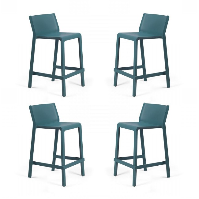 Paniate - Nardi Set da 4 Sgabelli Trill Mini in resina impilabili