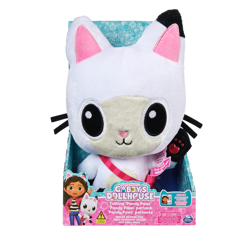 Paniate - Spin Master Gabby's Dollhouse Peluche Pandi Panda 33 cm con Funzioni, Luci e Musica