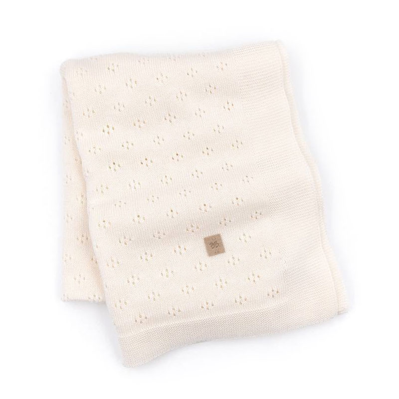 Paniate - Bamboom Copertina a Righe Traforata Knitted 75x100cm