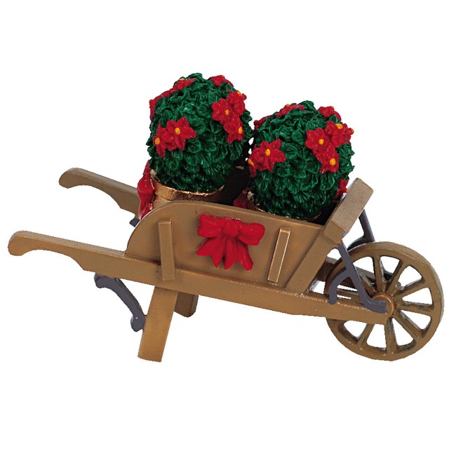 Paniate - Lemax 64479 Wheelbarrow With Poinsettias General in offerta ...