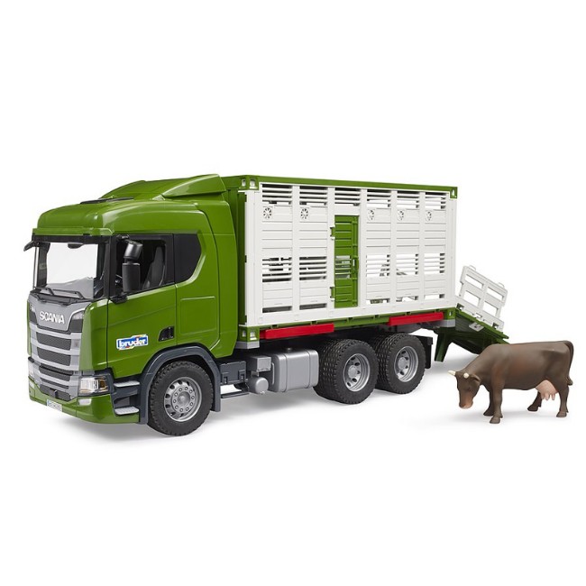 Paniate - Bruder Camion Trasporto animali Scania Super 560R con un Bue ...
