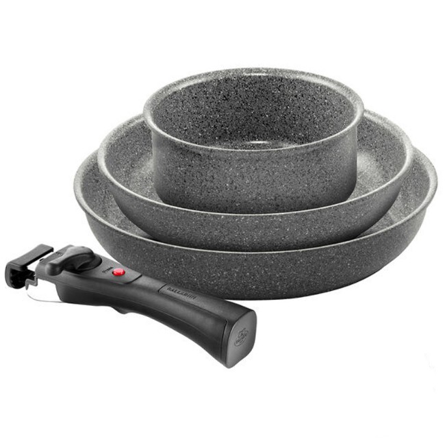 Paniate - Ballarini Set Padelle Torre Impilabili 4 pezzi