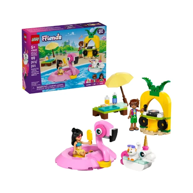 Paniate - Lego Friends Pool Party con Unicorno e Fenicottero 42658